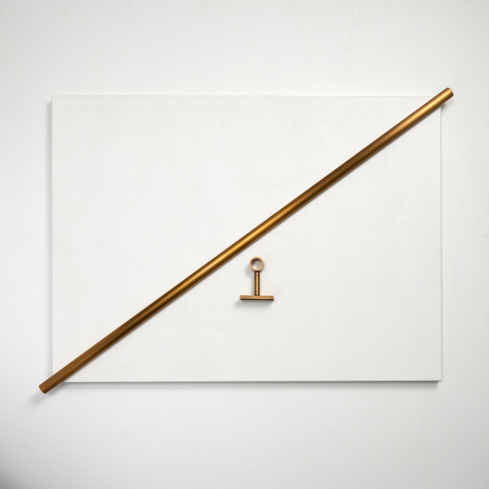 Hanging Rail Middle Bracket Acid Washed Brass – Hepburn Hardware