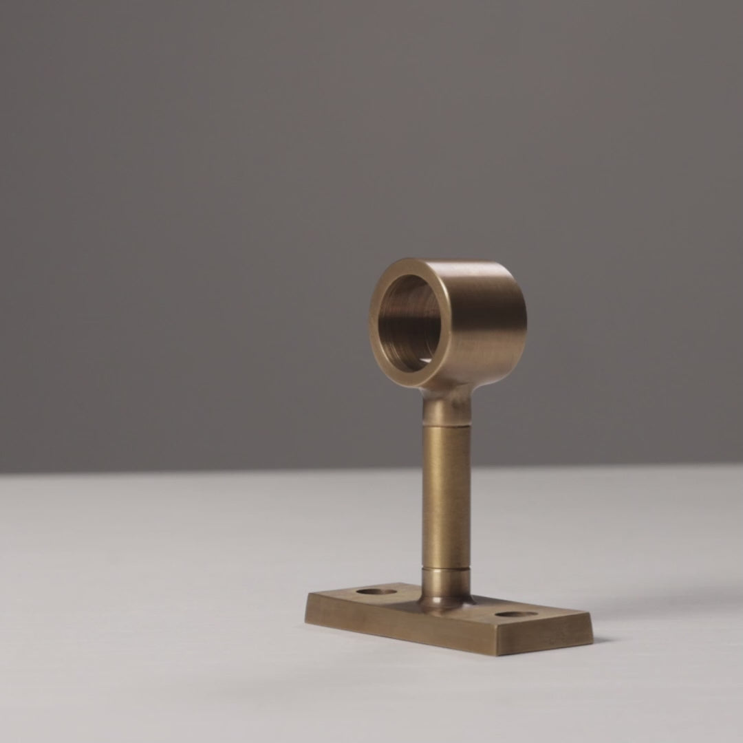 Hanging Rail Middle Bracket Acid Washed Brass– Hepburn Hardware